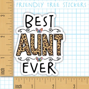 3" Best Aunt Ever Sticker, Auntie Sticker, Aunt Sticker, Aunt Decal ...