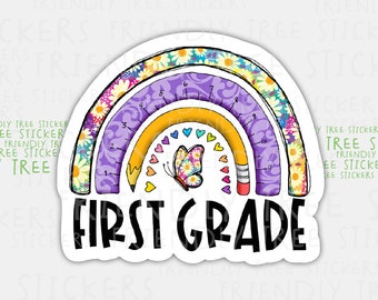 1st Grade Sticker - Etsy