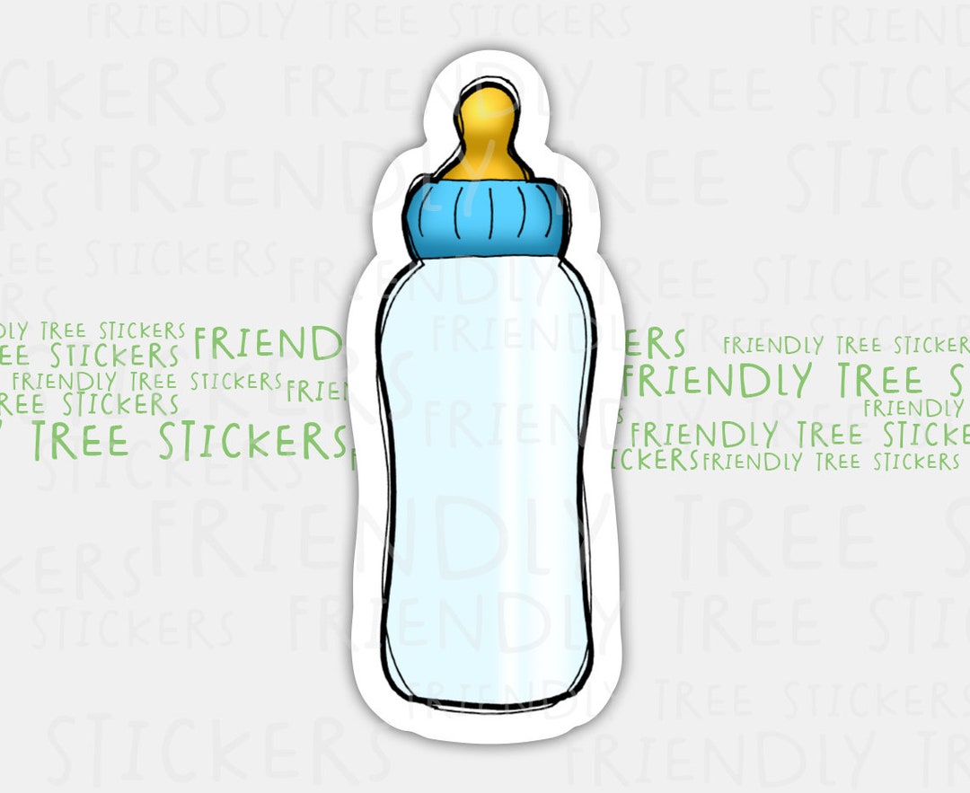3" Boy Baby Bottle Sticker, Bottle Sticker, Baby Stickers, Daycare ...