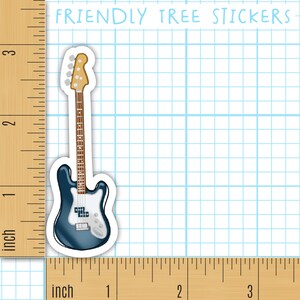 Hand Drawn Bass Guitar Sticker - Waterproof Vinyl Decal - Etsy