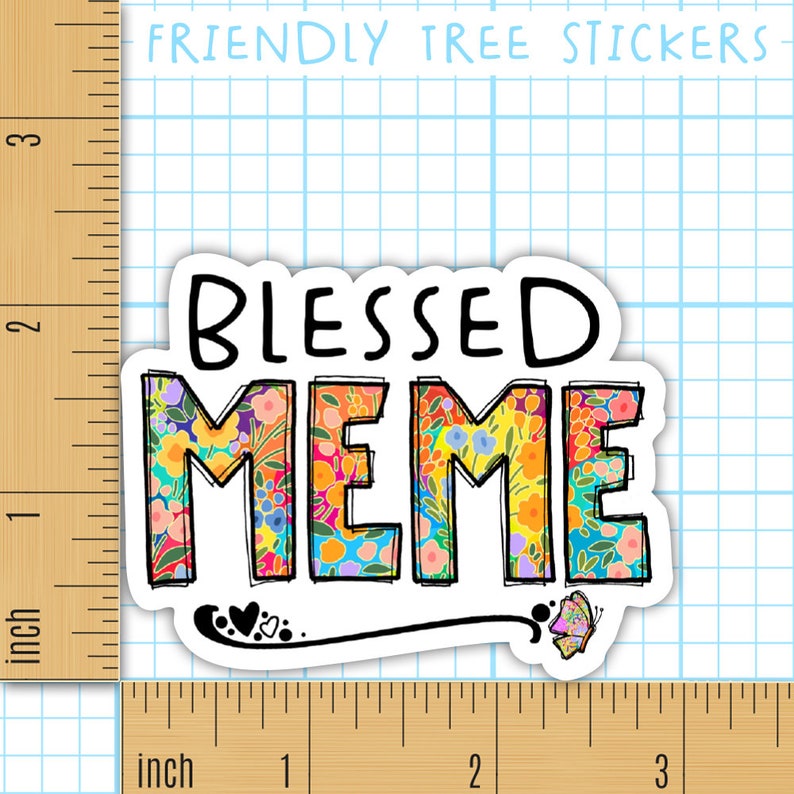3 Blessed Meme Sticker Meme Decal Hand Drawn Stickers | Etsy