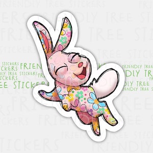 3 Rabbit Sticker, Bunny Sticker, Animal Stickers, Journal Sticker, Cute ...