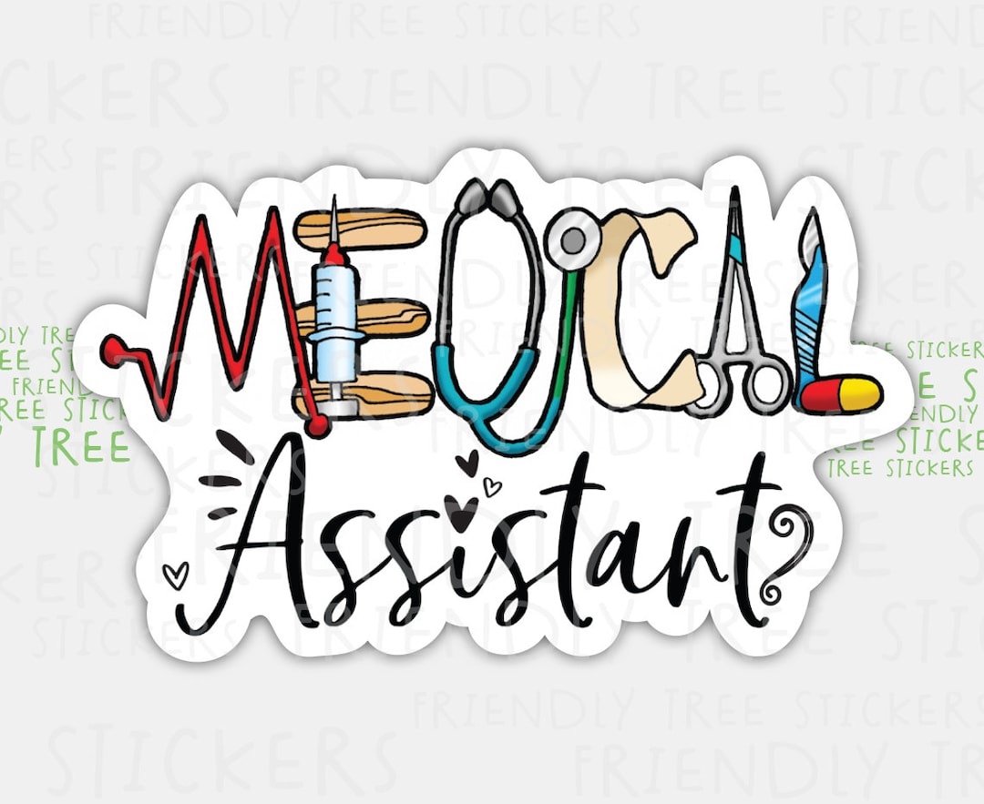 3" Medical Assistant Sticker, MA Sticker, Medical Sticker, Nursing ...