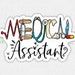 3 Medical Assistant Sticker MA Sticker Medical | Etsy