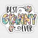 3 Best Granny Ever Sticker, Granny Sticker, Granny Decal, Hand Drawn ...