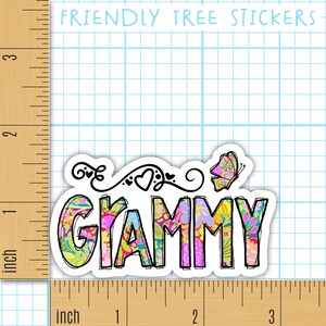 3" Grammy Sticker, Grammy Decal, Hand Drawn Sticker, Grammy Gift, Gift ...