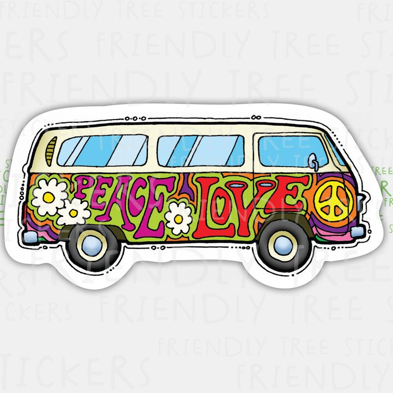Hippie Stickers - Etsy