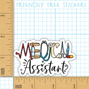 3" Medical Assistant Sticker, MA Sticker, Medical Sticker, Nursing ...