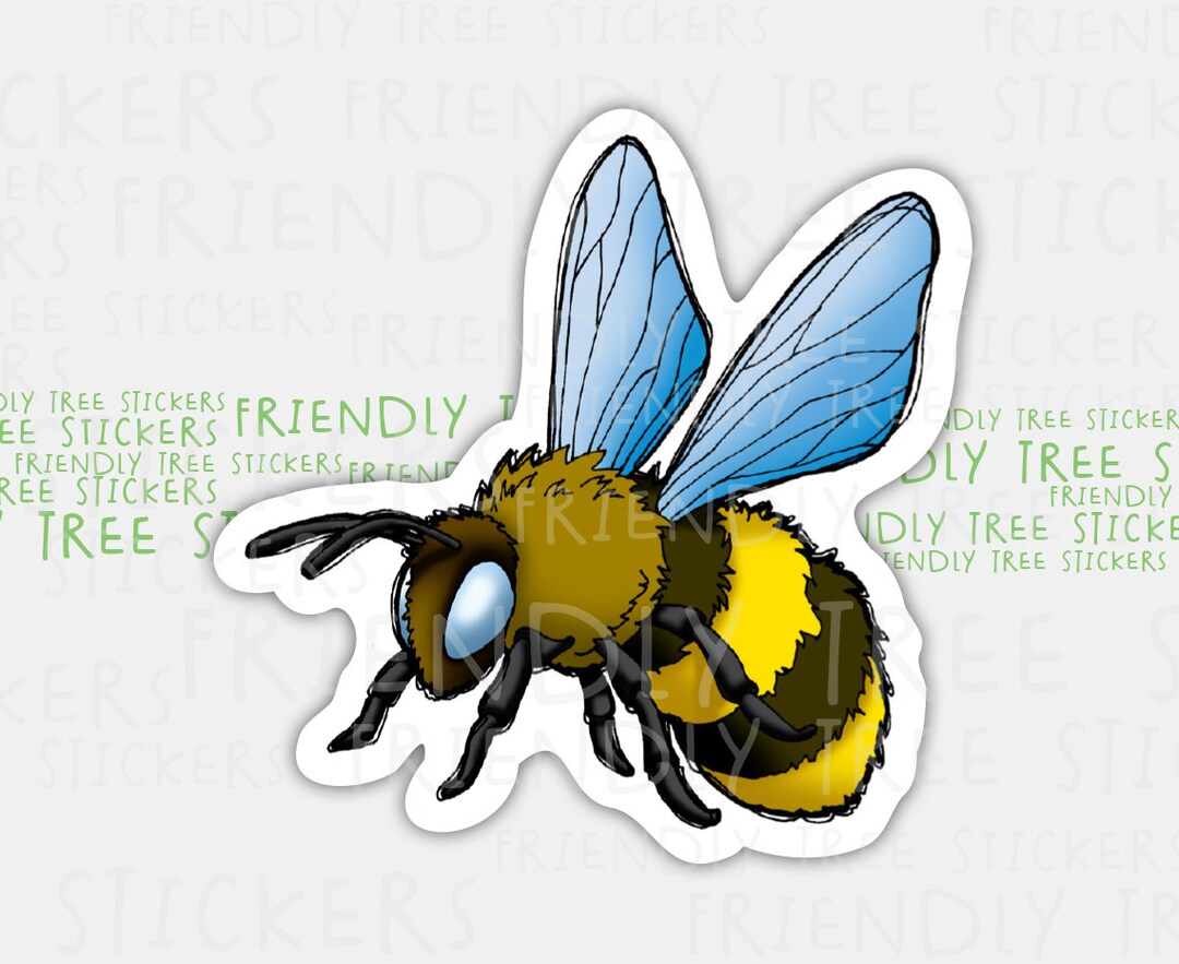 3 Bee Sticker, Bee Decal, Honey Bee Sticker, Bumble Bee Sticker, Honey ...