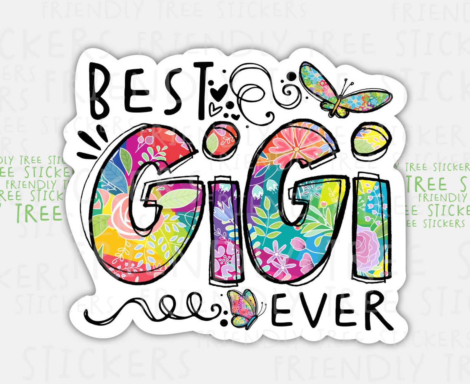 3 Best Gigi Ever Sticker Gigi Sticker Gigi Decal Hand - Etsy