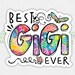 3" Best Gigi Ever Sticker, Gigi Sticker, Gigi Decal, Hand Drawn Sticker ...