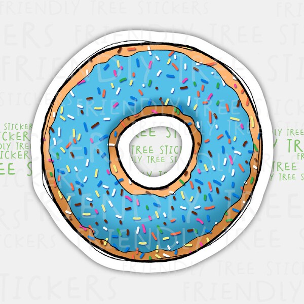 Donut Sticker - Etsy