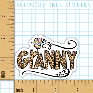 3" Granny Sticker, Granny Decal, Hand Drawn Sticker, Granny Gift, Gift ...