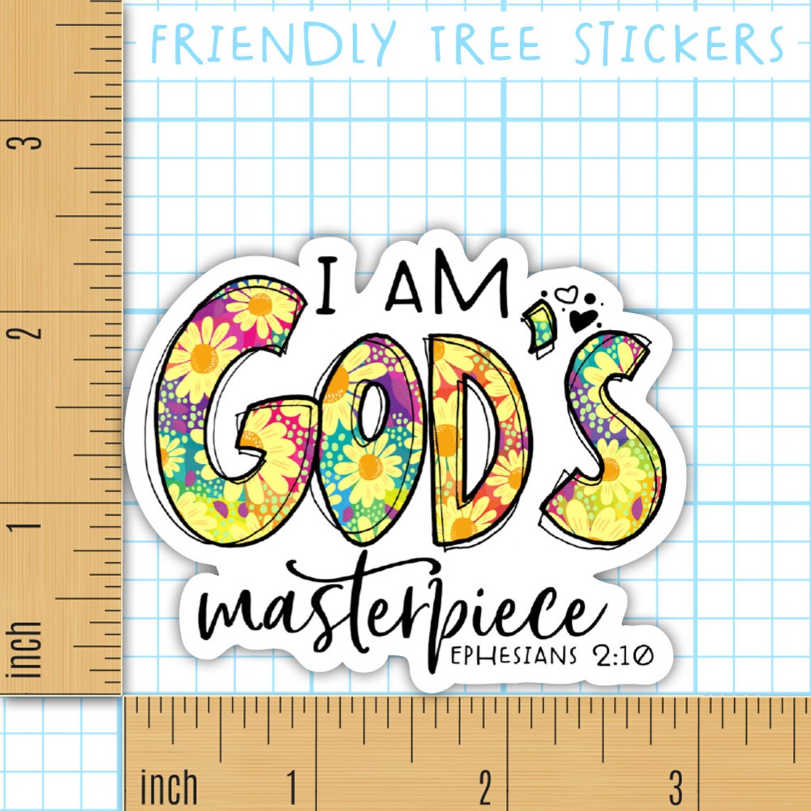3 I Am God's Masterpiece Sticker Christian Sticker - Etsy