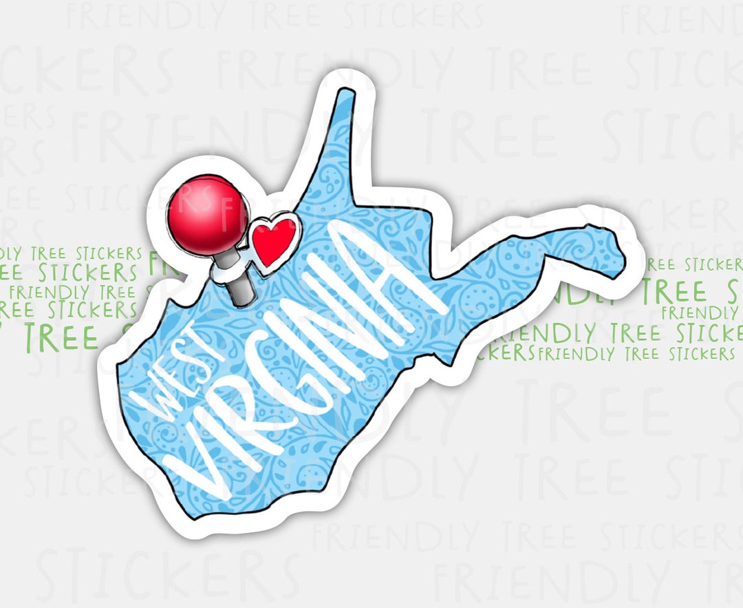 3 West Virginia Sticker, West Virginia Decal, West Virginia Waterproof ...