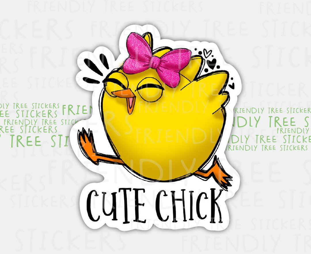 3 Cute Chick Sticker, Chick Sticker, Baby Chick Sticker, Hand Drawn ...