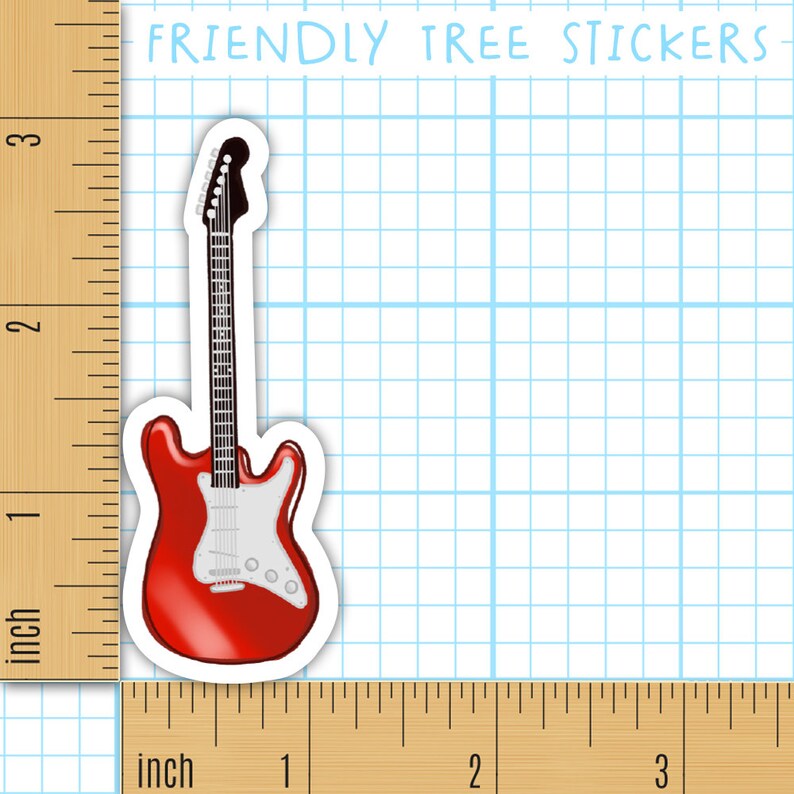 3 Electric Guitar Sticker is Hand Drawn and Will Be a - Etsy