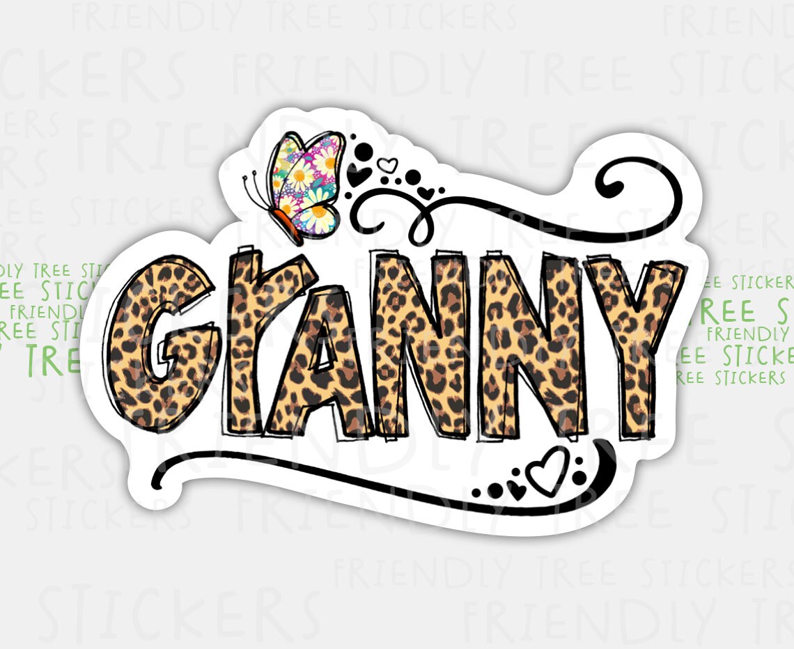 3 Granny Sticker Granny Decal Hand Drawn Sticker | Etsy