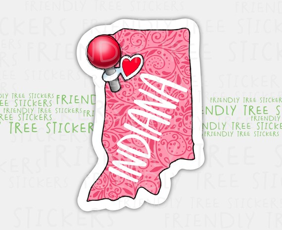 3 Indiana Sticker Indiana Decal Indiana Waterproof - Etsy