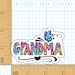 3 Grandma Sticker, Hand Drawn Stickers, Grandma Stickers, Gift for ...