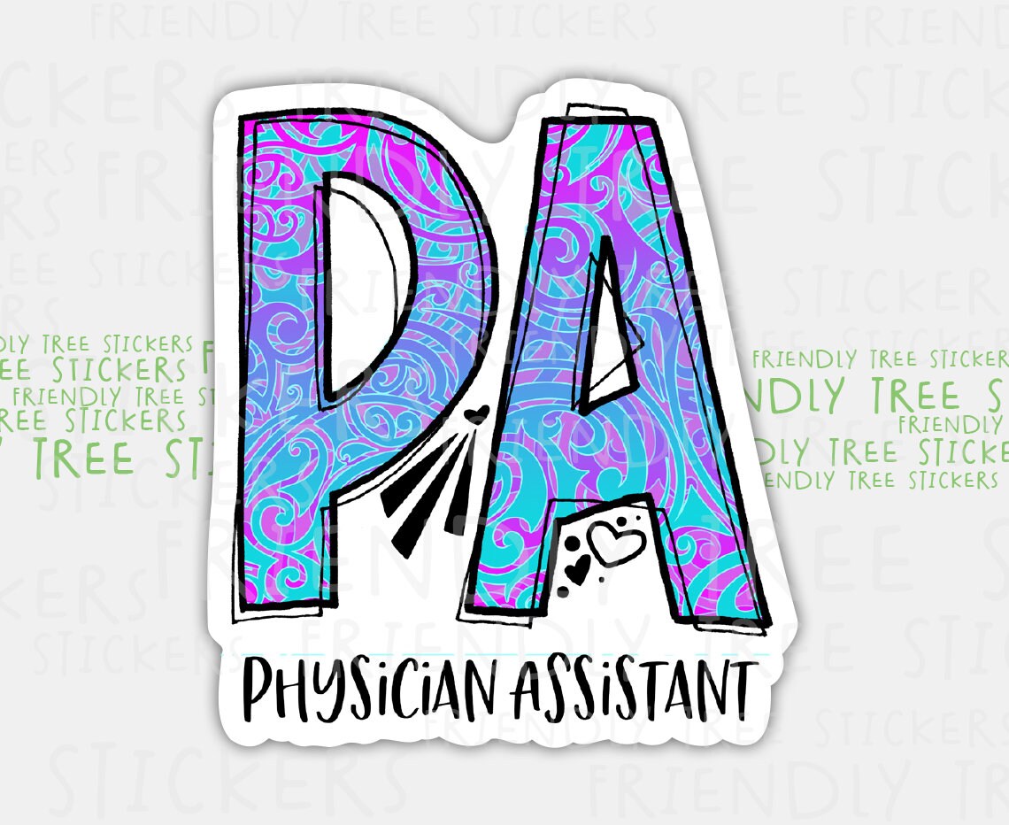 Physician Assistant Sticker: Waterproof Medical Decal (3