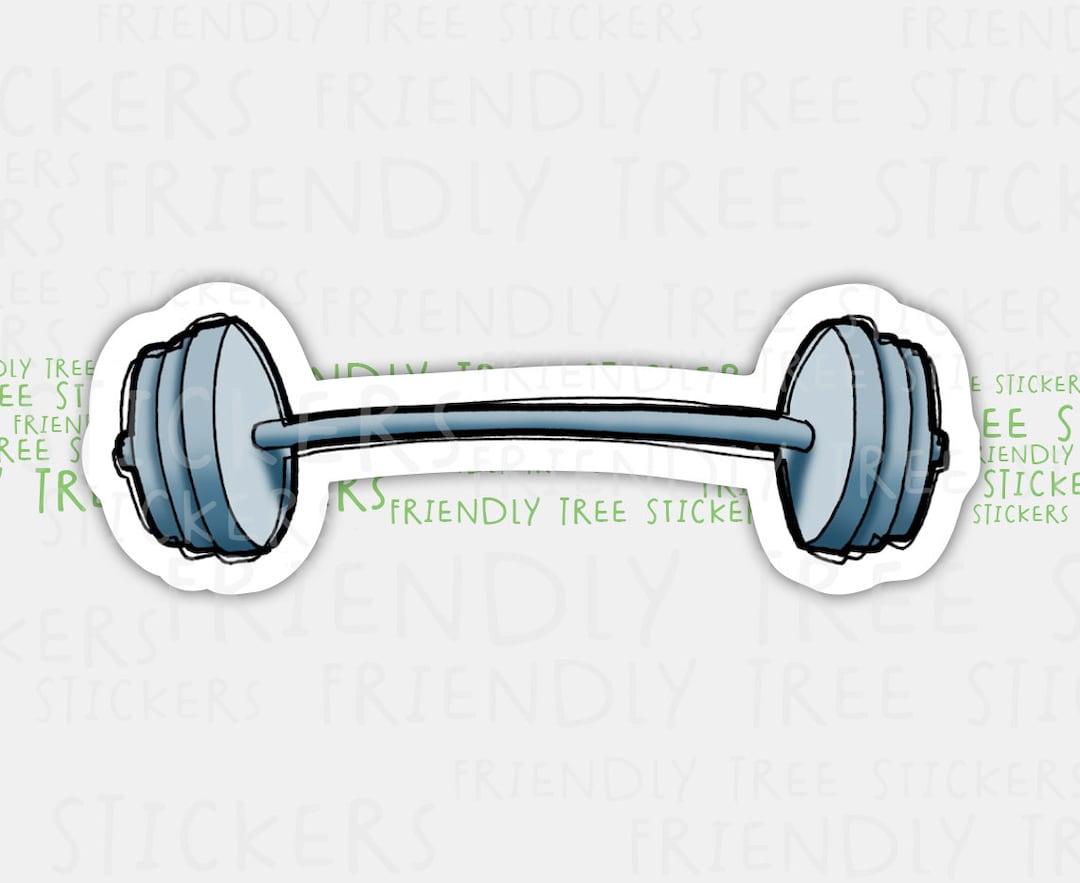 3" Weights Sticker, Workout Stickers, Fitness Stickers, Exercise ...
