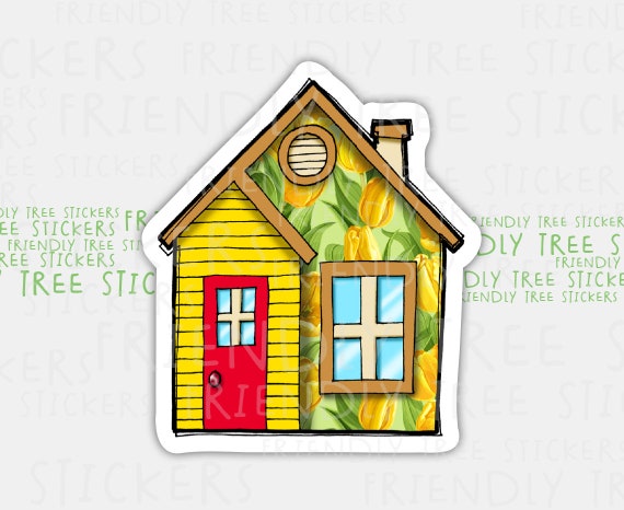3 House Sticker Home Sticker Scrapbook Sticker Hand | Etsy