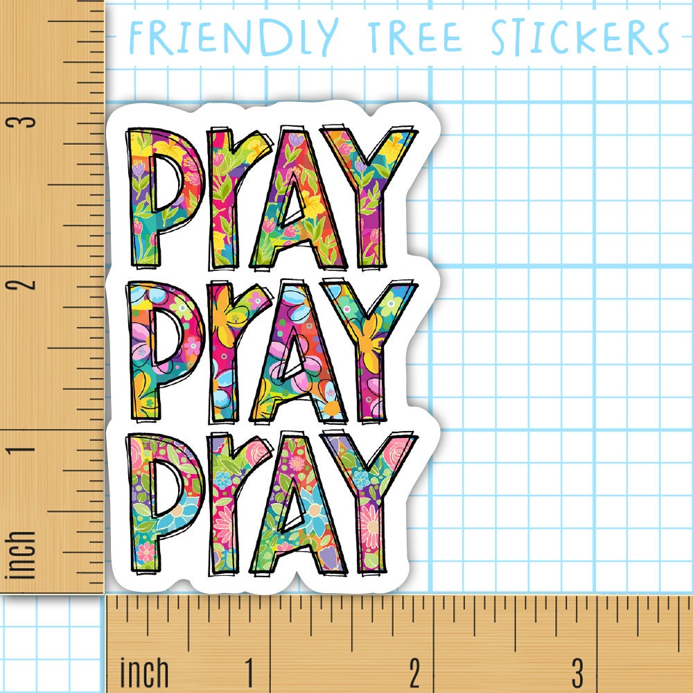 3 Pray Pray Pray Sticker Pray Sticker Christian | Etsy
