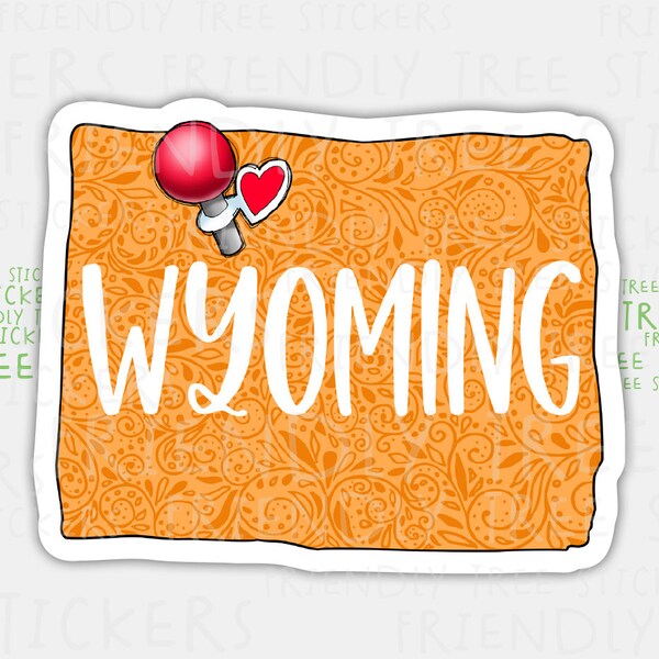 Wyoming State Map - Etsy