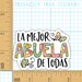 La Mejor Abuela Sticker: Floral Grandma Decal - 3" Waterproof Vinyl - Etsy