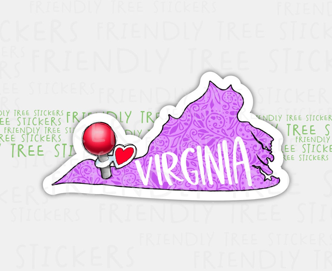 3 Virginia Sticker, Virginia Decal, Virginia Waterproof Sticker ...