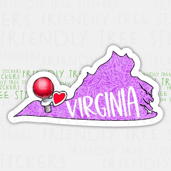 Virginia State Decal - Etsy