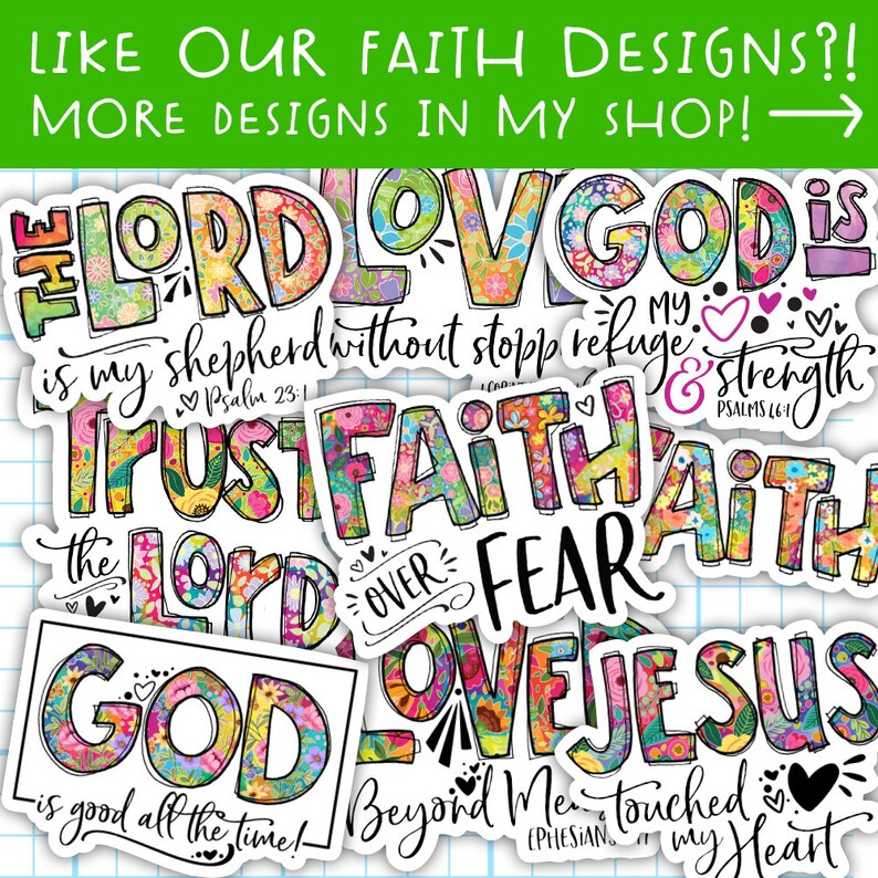 Floral Faith Sticker: Waterproof Christian Decal (3") - 659 - Etsy