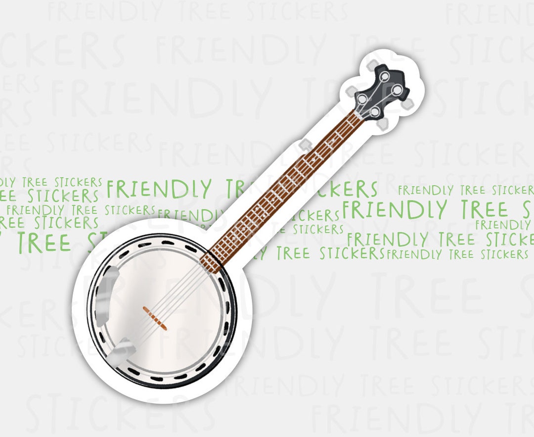 3" Banjo Sticker is Hand Drawn and Will Be a Wonderful Conversation ...