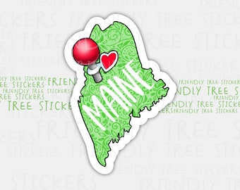 Maine Decal, Maine Home Decal, Car Decal, Maine Sticker, Maine Pride ...