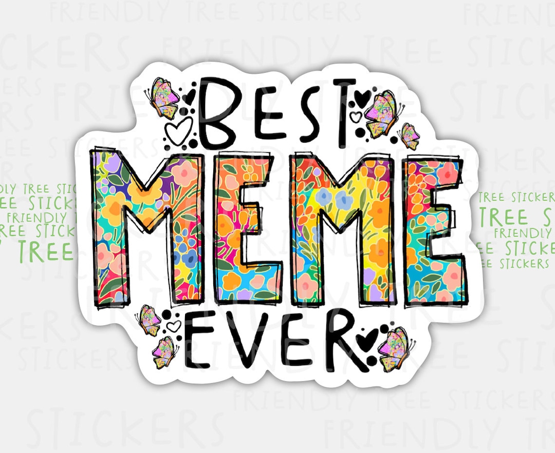 3" Best Meme Ever Sticker, Meme Decal, Hand Drawn Stickers, Meme ...
