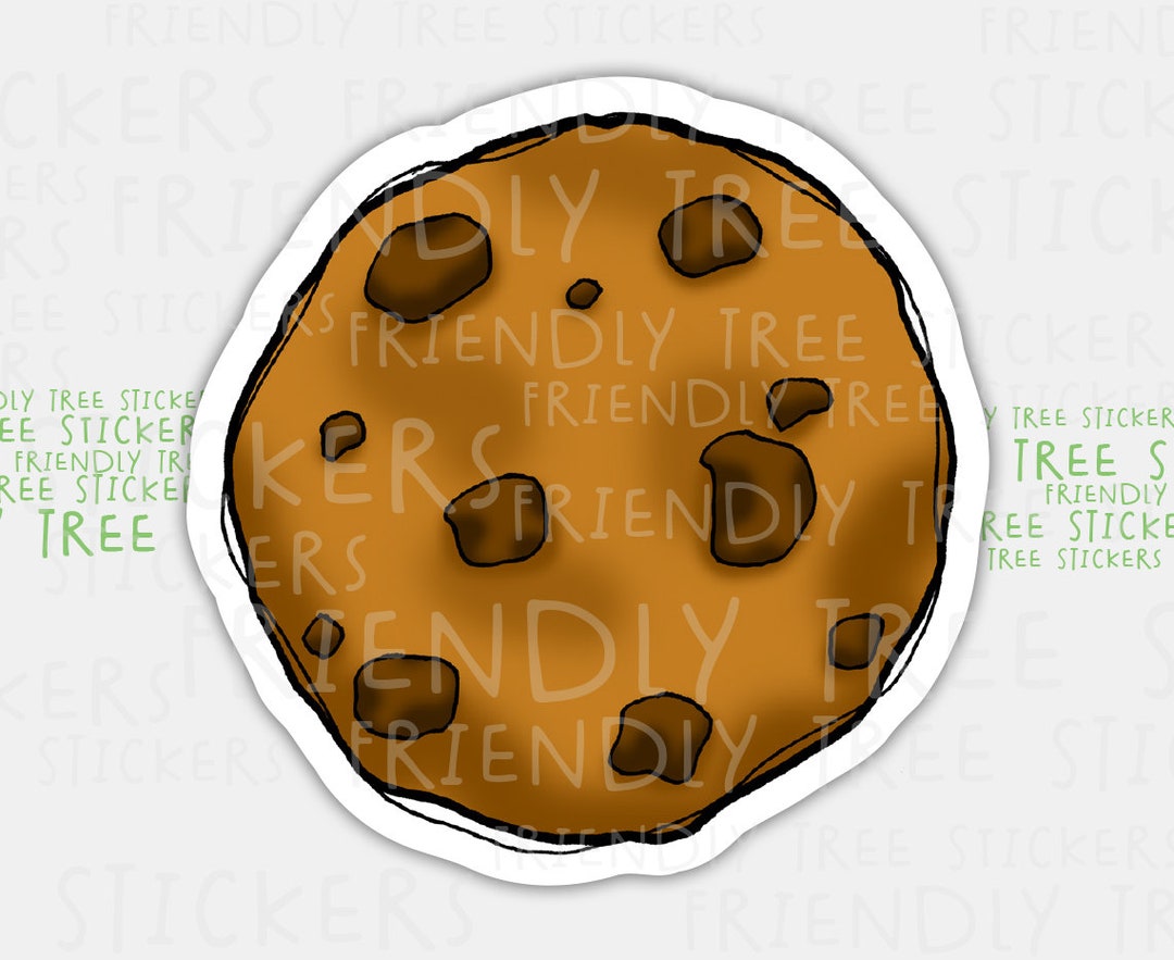 3" Cookie Sticker, Chocolate Chip Cookie Sticker, Cookies Sticker ...