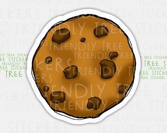 Chocolate Chip Cookie Sticker - Etsy