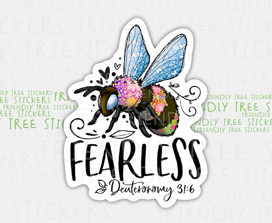 3 Bee Fearless Sticker, Bee Sticker, Bumble Bee Sticker, Polite Sticker ...