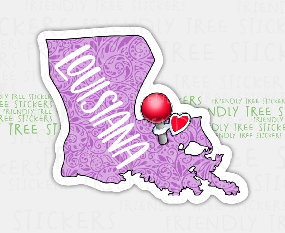 3 Louisiana Sticker Louisiana Decal Louisiana - Etsy