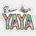 Floral Yaya Sticker: Waterproof Hand-drawn Decal - Etsy