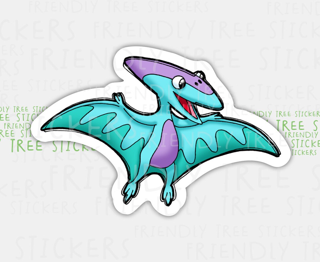 3 Babysaurus Sticker, Pterosaurs Sticker, Dinosaur Sticker, Cute ...