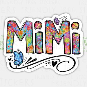 3" Mimi Sticker: Hand-drawn Waterproof Vinyl Decal - 274 - Etsy