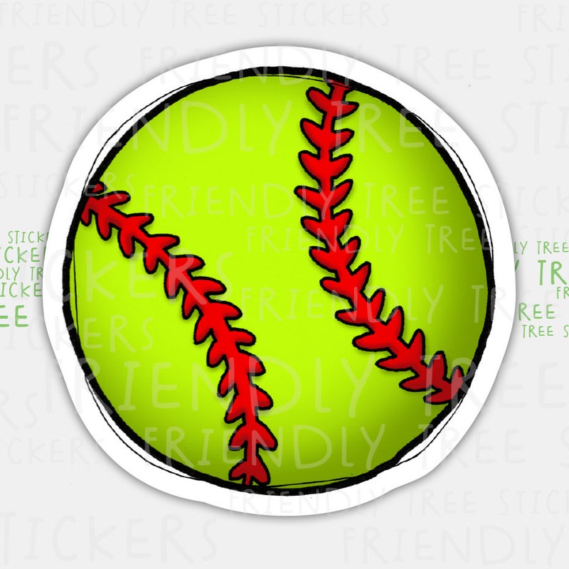 Softball Decal - Etsy