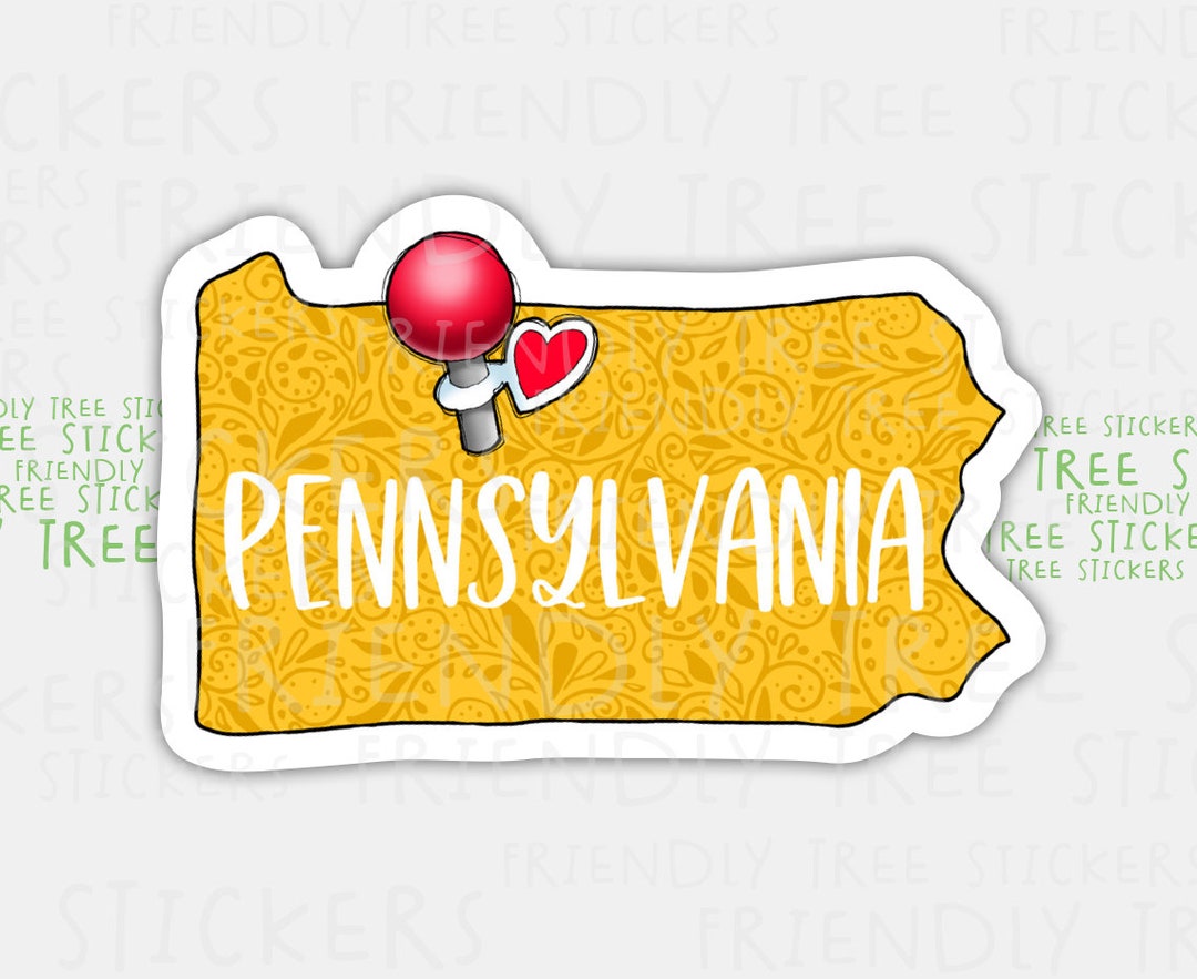 3 Pennsylvania Sticker, Pennsylvania Decal, Pennsylvania Waterproof ...