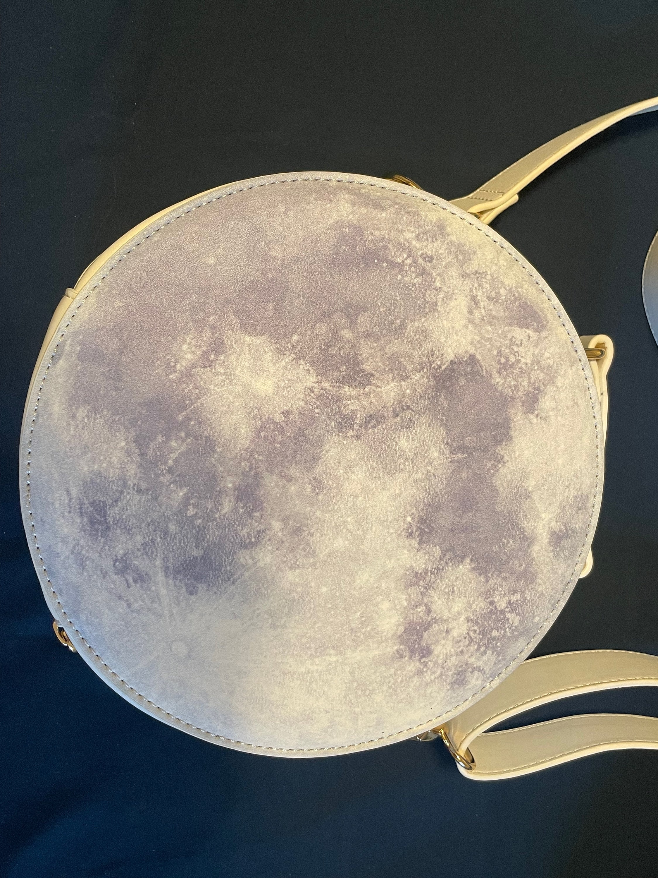 Watercolor Full Moon Purse - White or Blue - Made of Vegan Leather ...