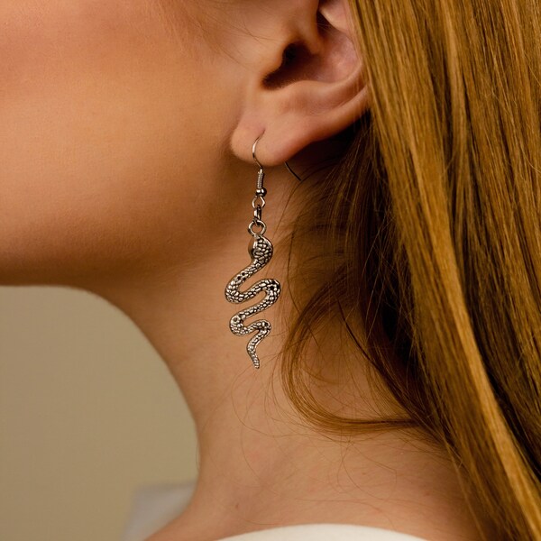 Snake Earrings - Etsy