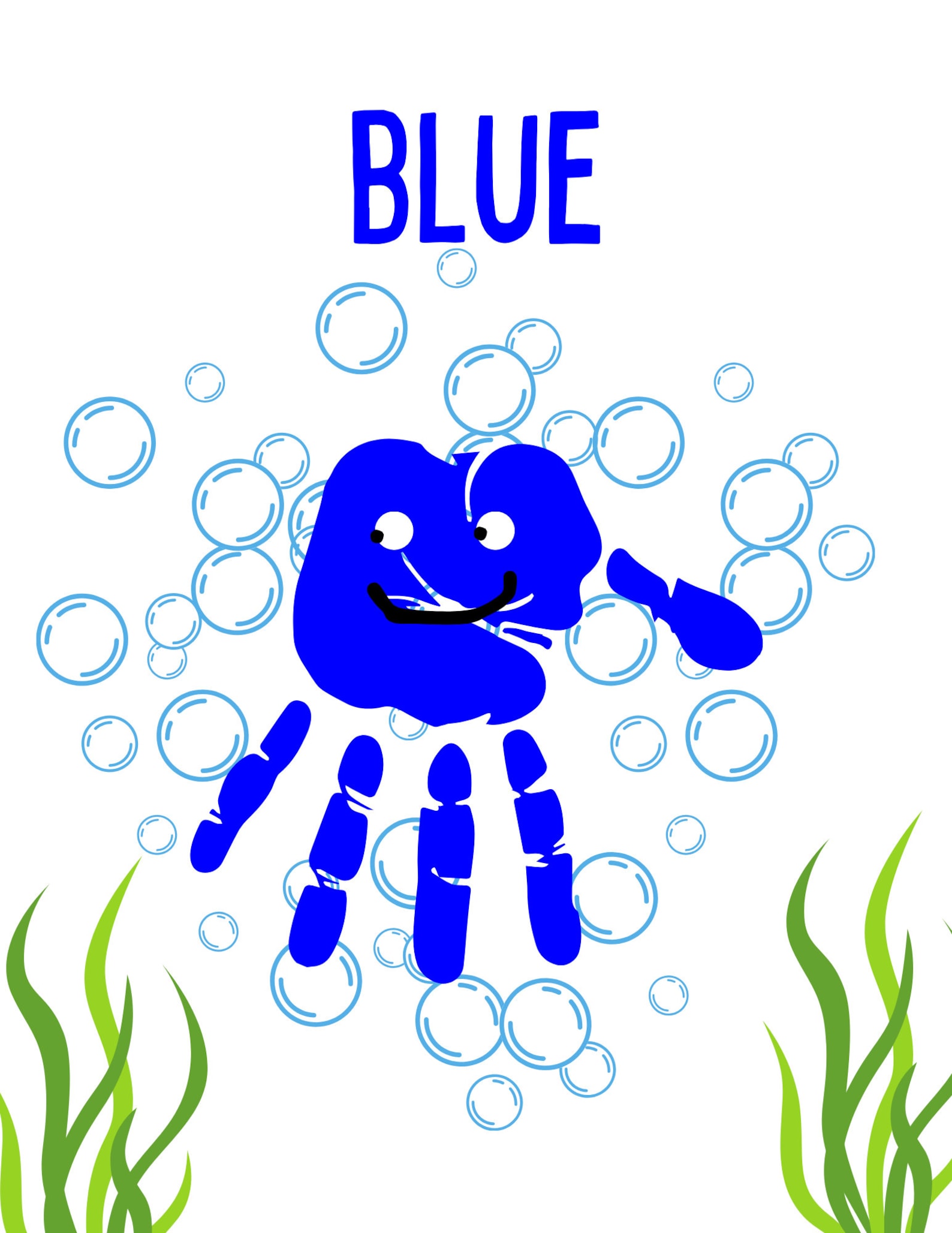 Colorful Handprint Book, Preschool Art Craft, Preschool Color Activity ...