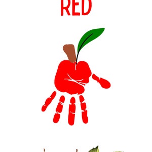 Colorful Handprint Book, Preschool Art Craft, Preschool Color Activity ...