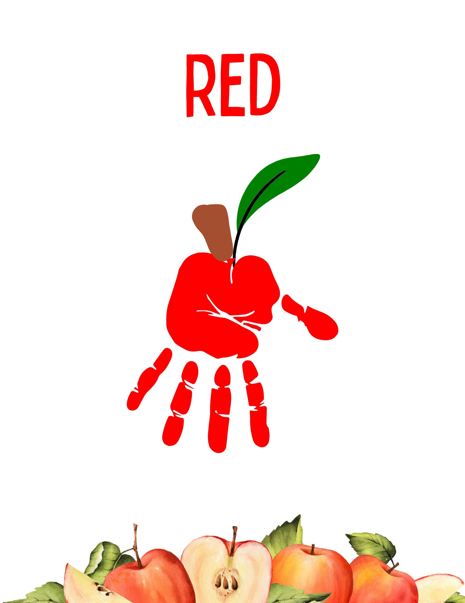 Colorful Handprint Book, Preschool Art Craft, Preschool Color Activity ...